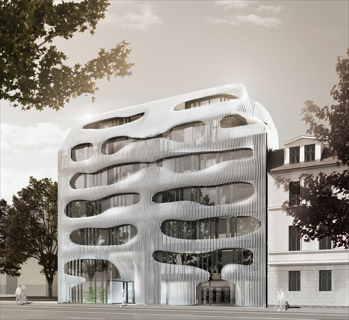 Apartment building with an amoeba shaped façade, central Berlin | J ...