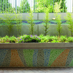 Agates recyled glass tile, custom assembly by Interstyle Ceramic ...