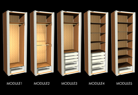 The 5 basic DRESS-A-WAY modules (always made to me da DRESS-A-WAY by ...
