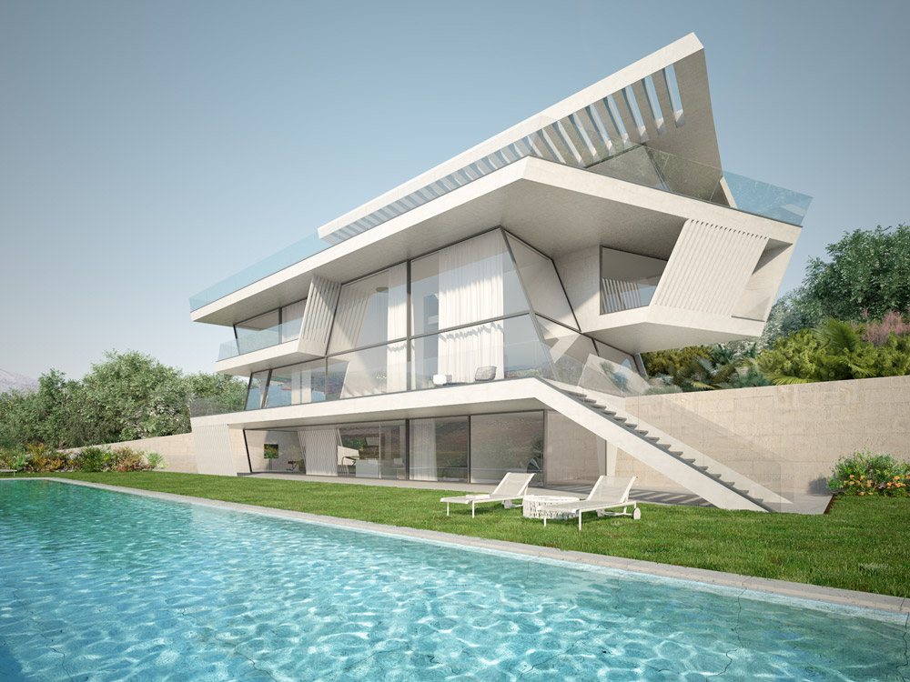 Gallery of Architectural rendering of a single house in Barcelona ...