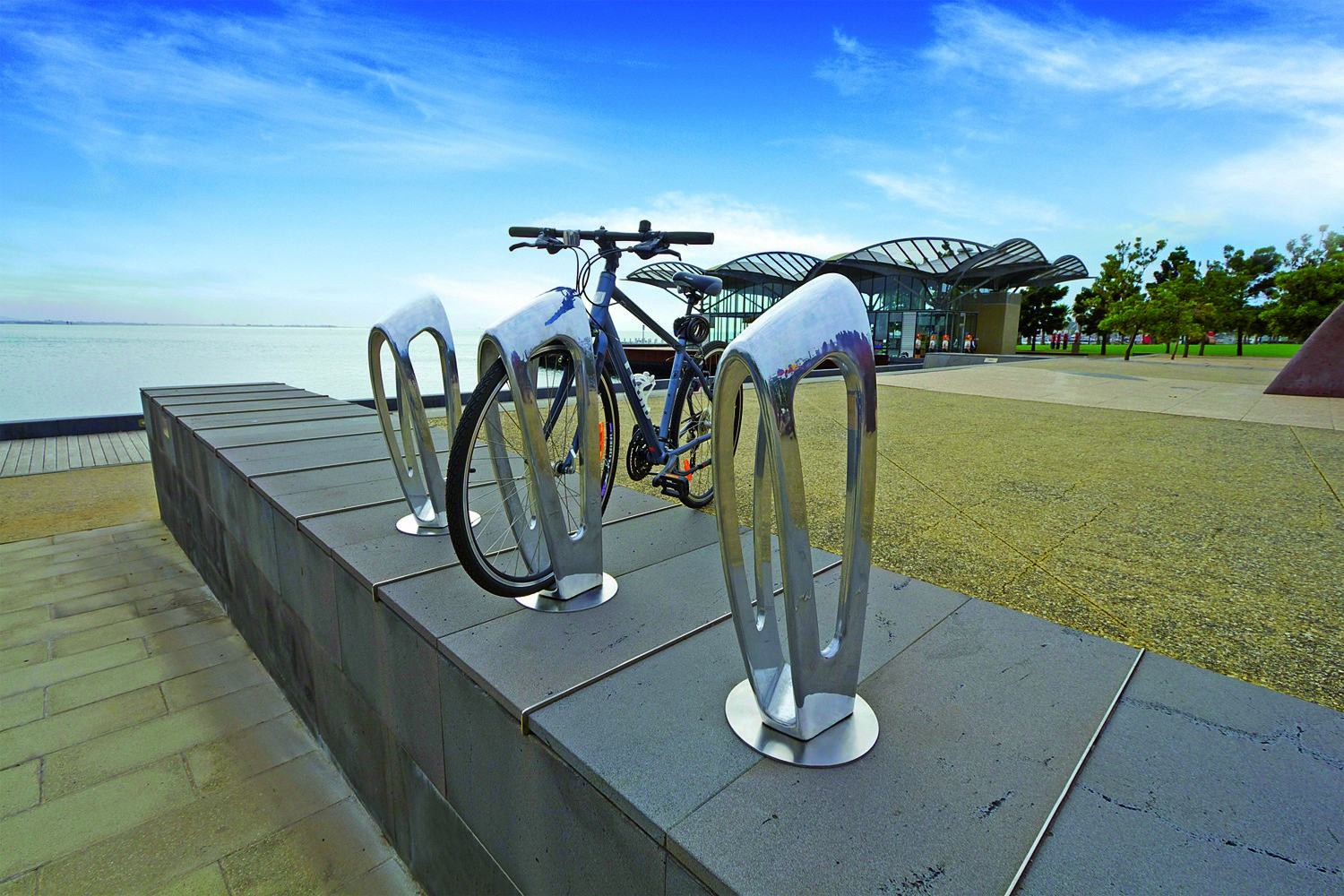 Architectural bike storage bollard by Barrier Group Pty Ltd | Archello