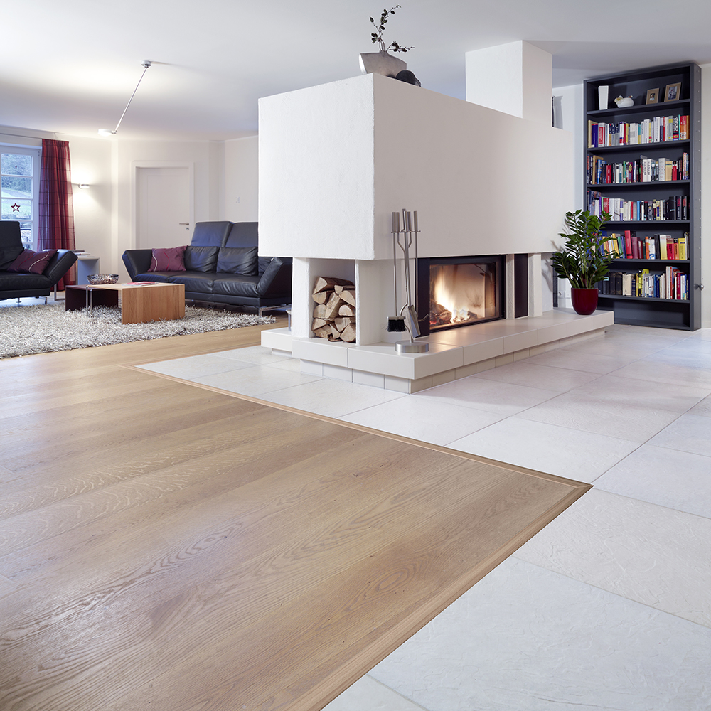 invisible, color matched flooring trims van Küberit Profile Systems ...