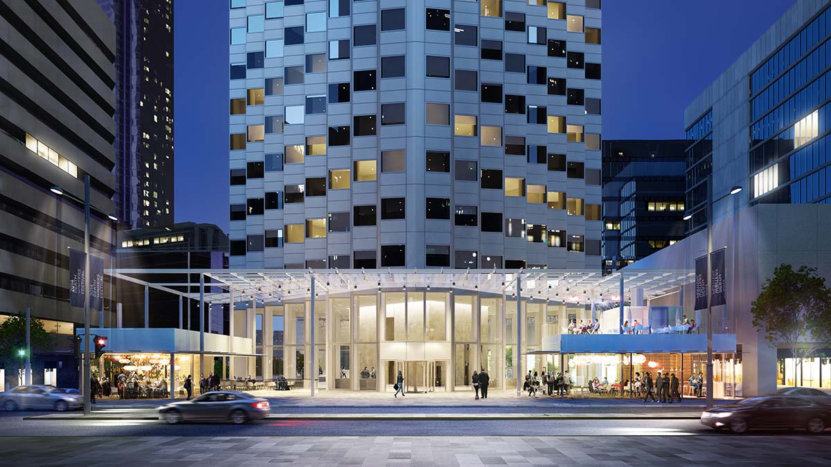 Architectural rendering of a high-rise building in Perth | Rendering of ...