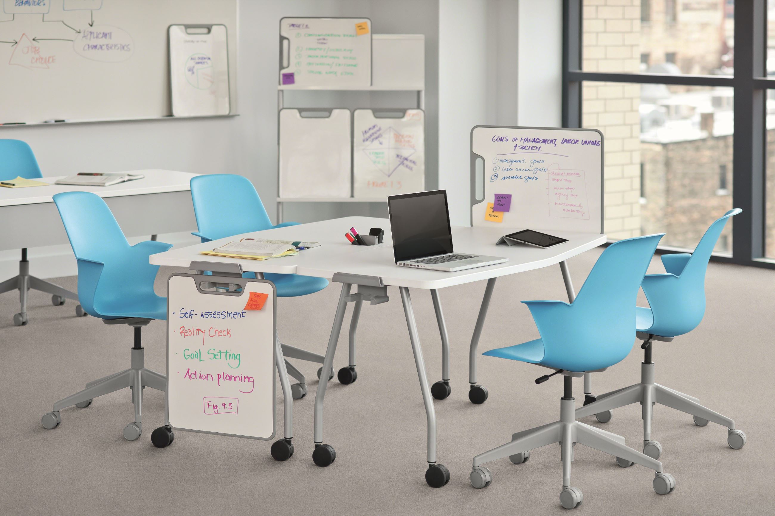 Verb table and node chairs by Steelcase | Archello