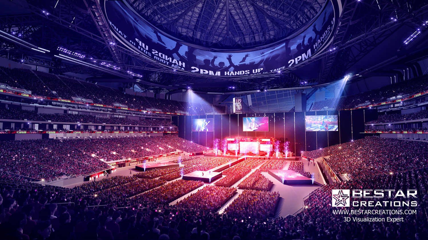 3D architecture renderings- Stadium renderings | BestarCreations Ltd ...