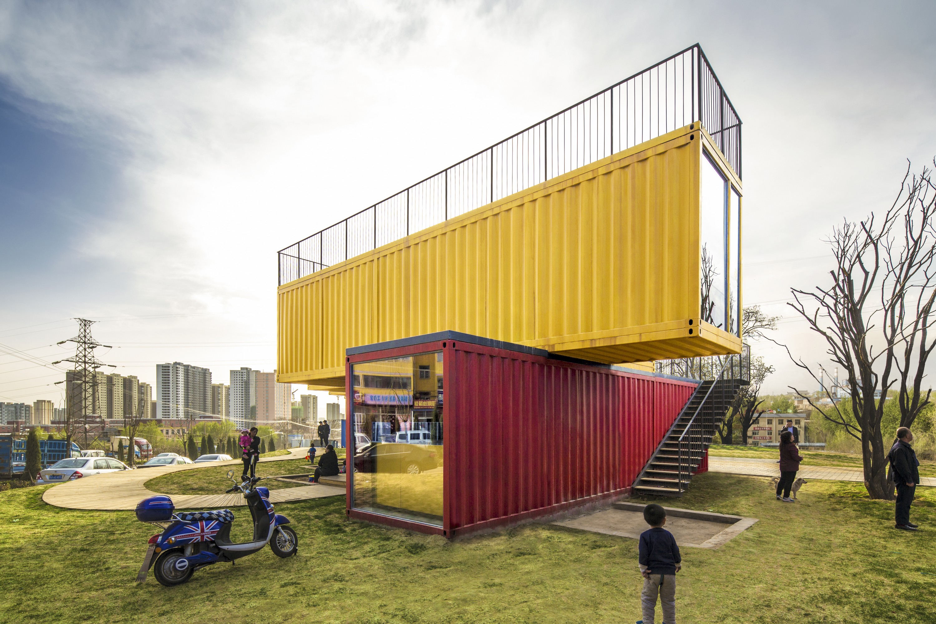 Container Stack Pavilion | People's Architecture Office | Archello