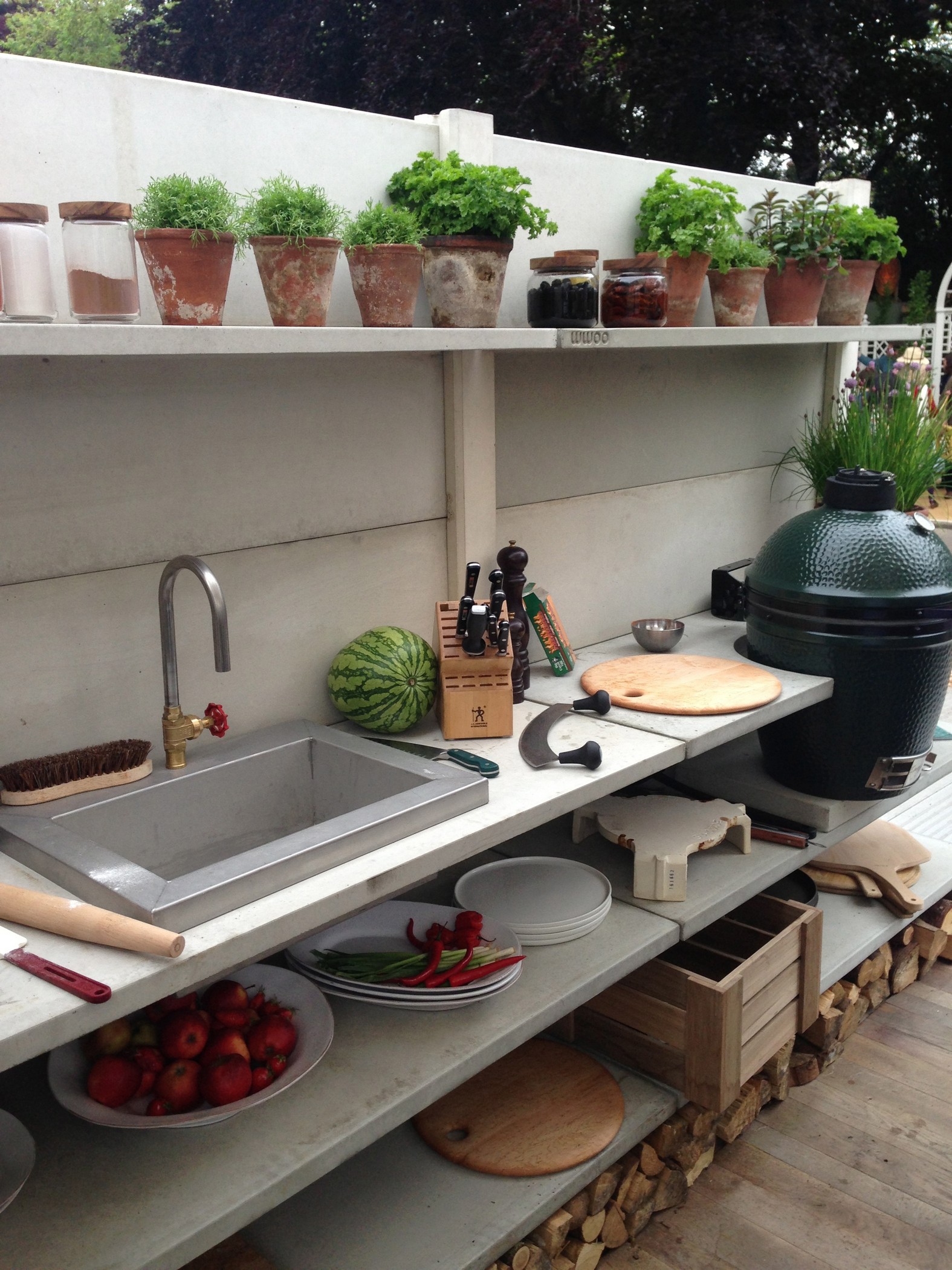 WWOO freestanding outdoor kitchen high version light grey LARGE BGE by ...