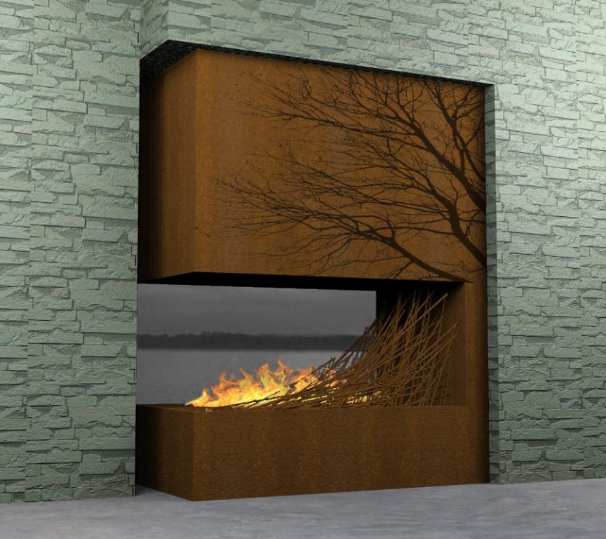 Floating Firebox by Colombo Construction Corp | Archello