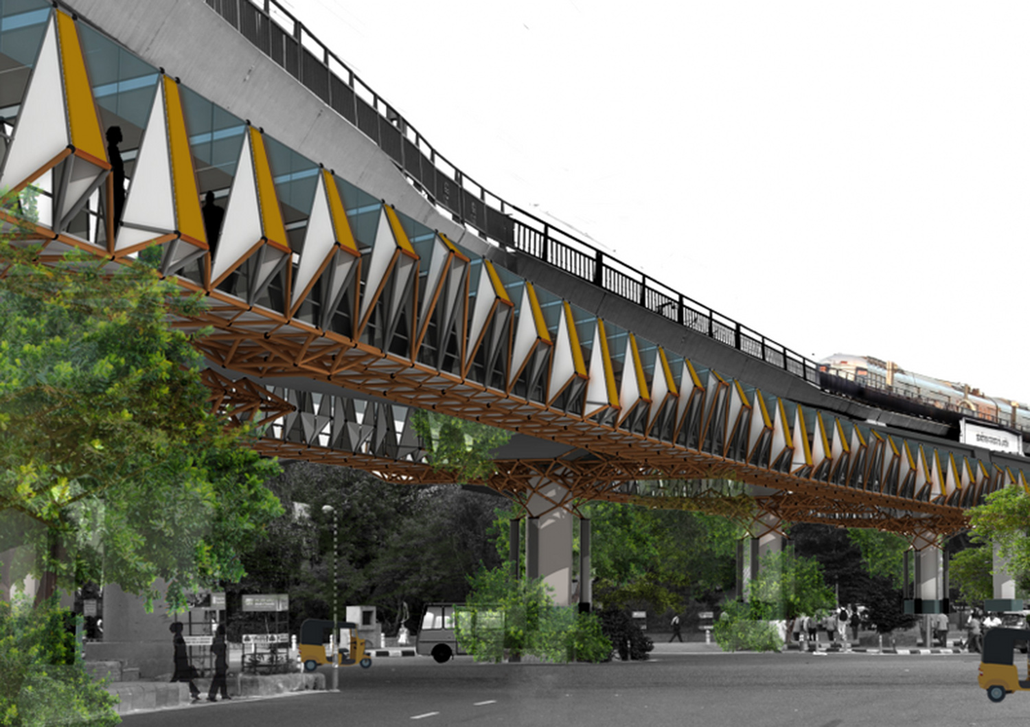 The Pedestrian Skywalk | Chaukor Studio | Archello