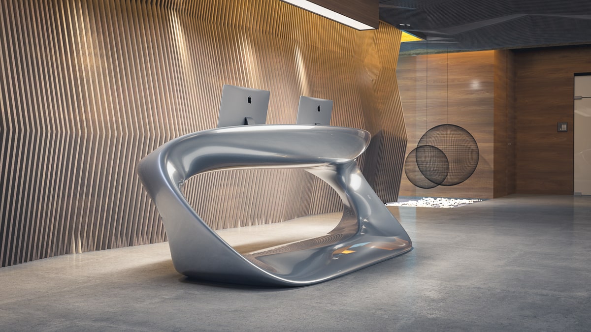 Miyuka Reception Desk by Nüvist by Nuvist Architecture and Design ...