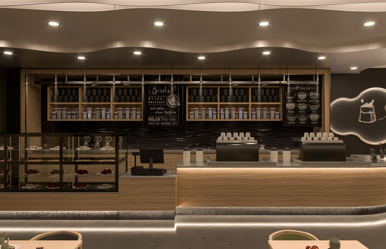 Gallery of Modern Cafe Design - Rock Cafe | Comelite Architecture ...