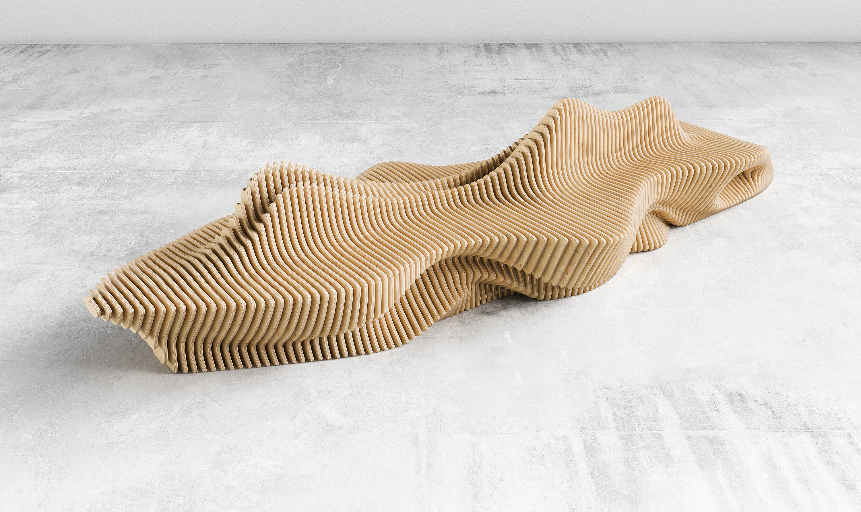 Murena bench van Oleg Soroko | Archello