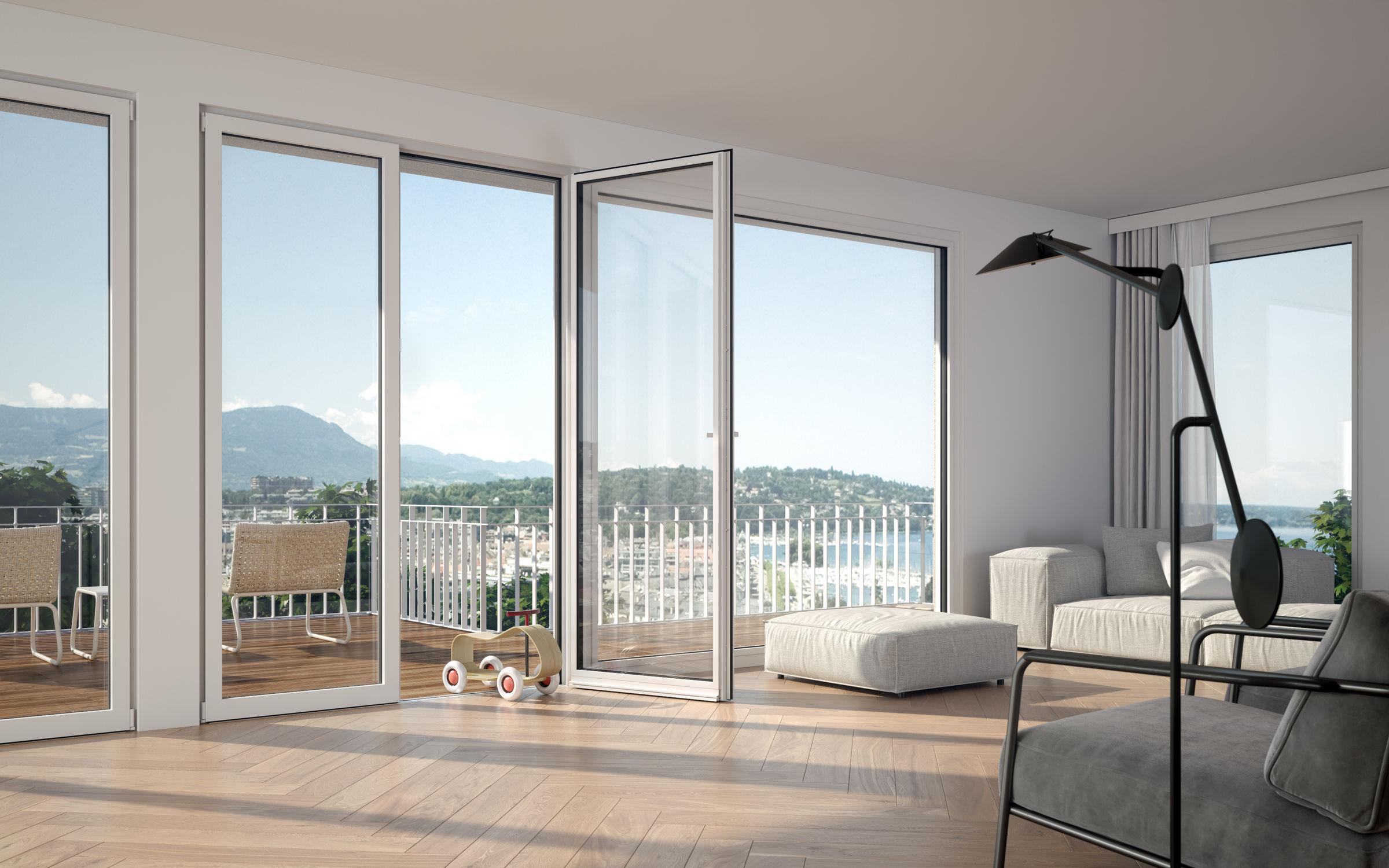 Balcony door NF1 with zero threshold by 4B | Archello