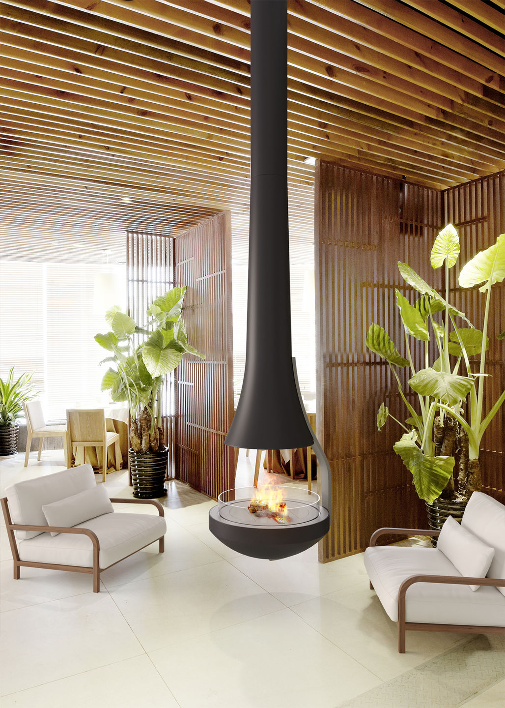 Teia | Suspended Vapor-Fire Fireplace by CF + D | custom fireplace ...
