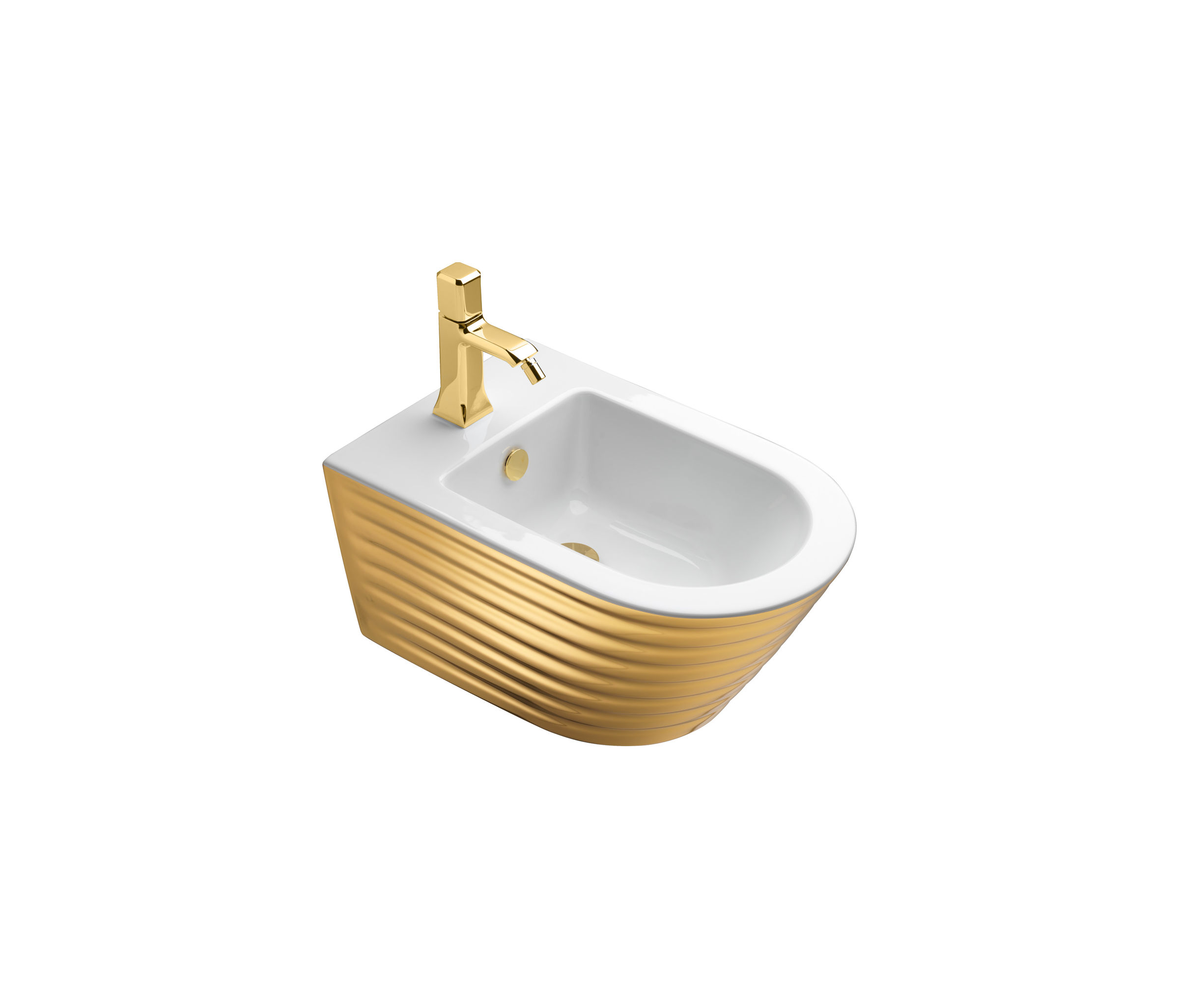 GOLD & SILVER Classy bidet 55x35 wall hung por Ceramica Catalano | Archello