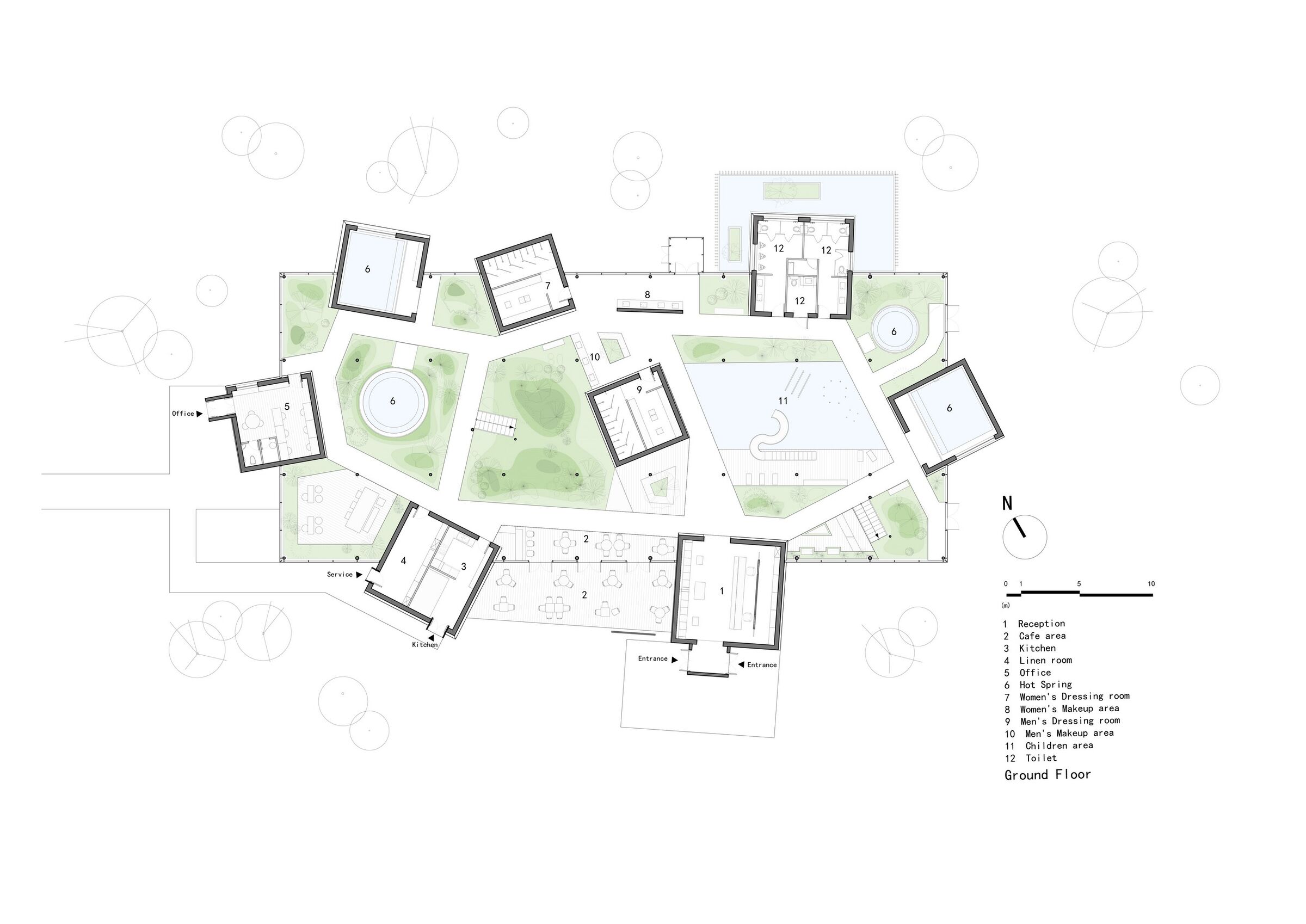 Gallery of Forest Valley Hot spring Center | B.L.U.E. Architecture ...