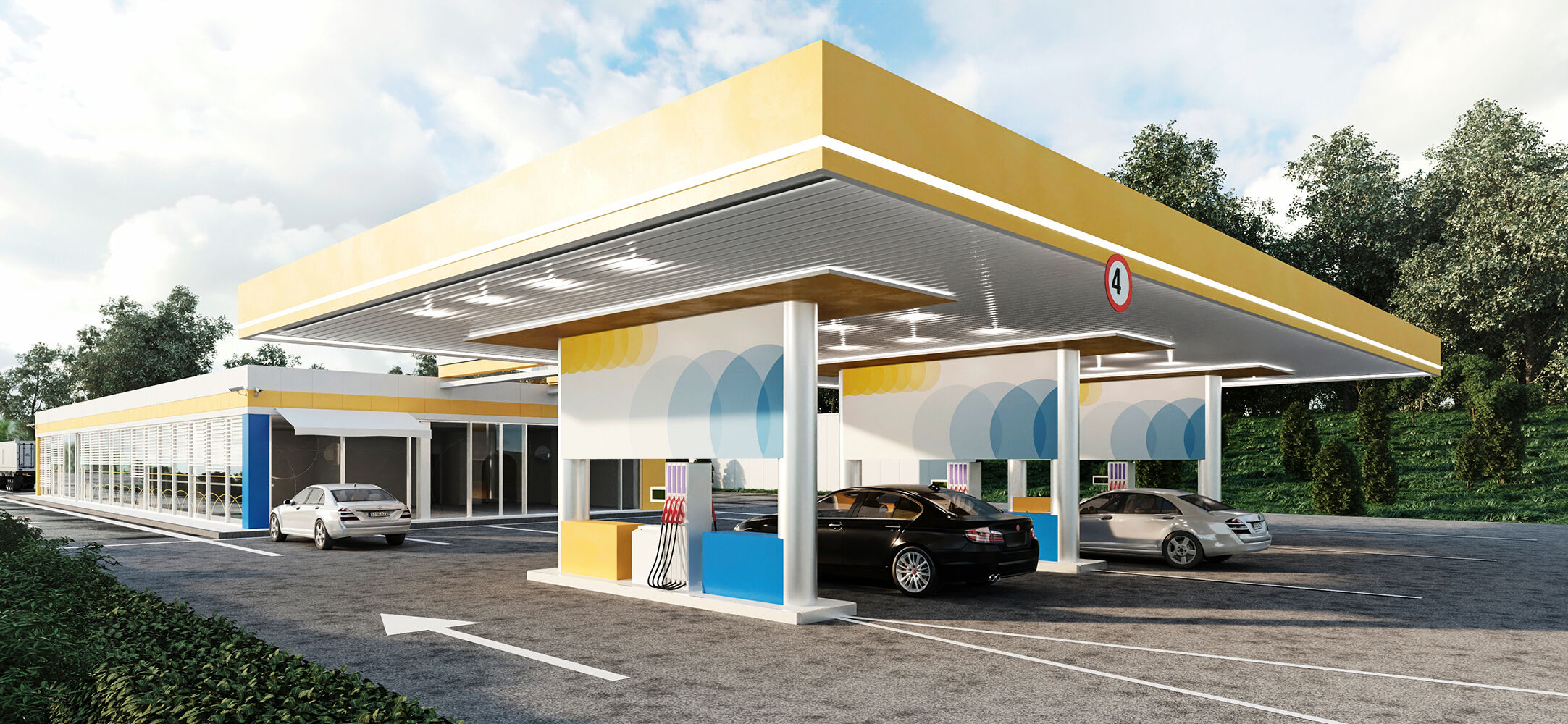 Interior Design for gas stations UMB | Creativ Interior Studio | Archello
