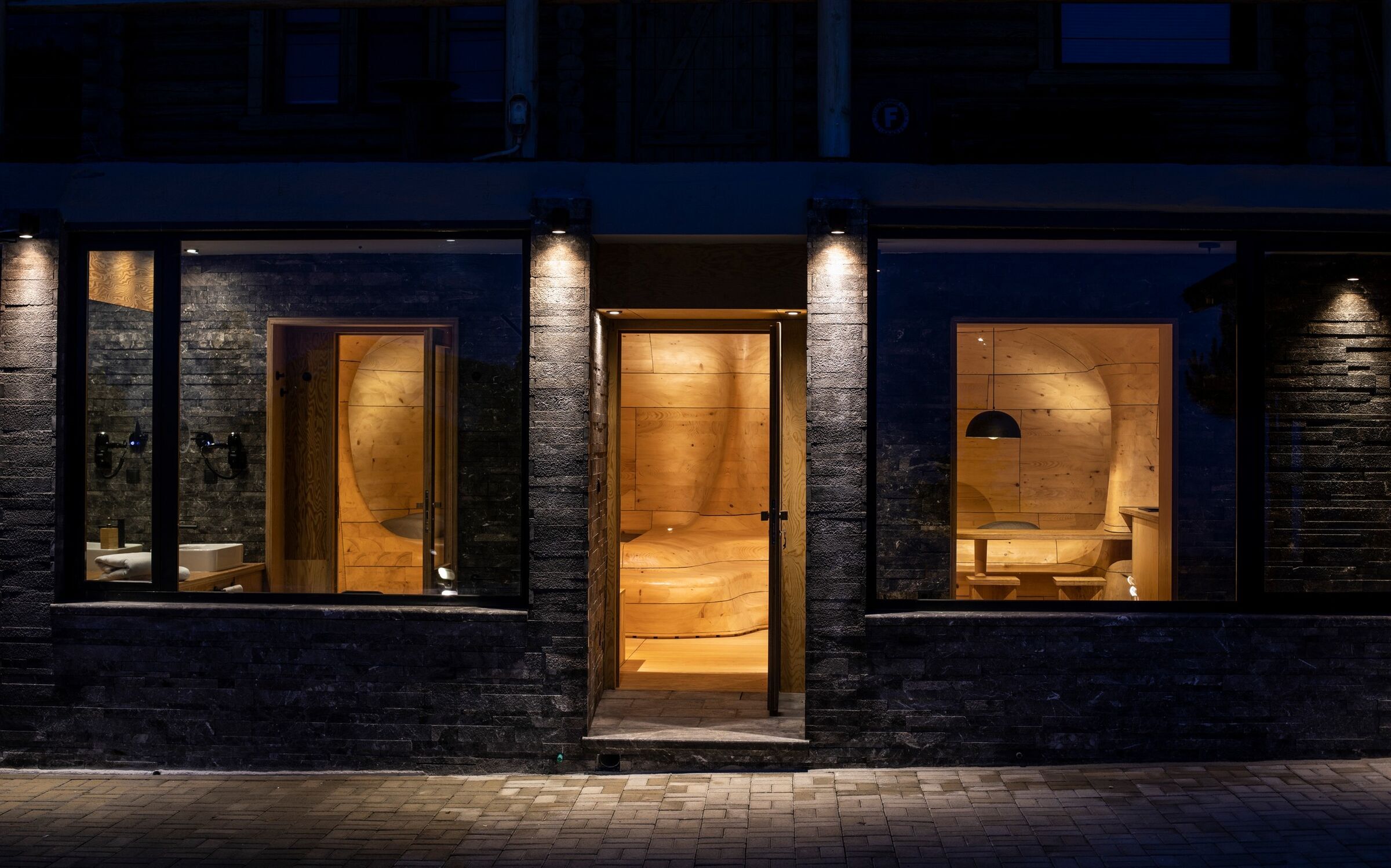 Two Greek architects design sculptural wooden resort interior they ...