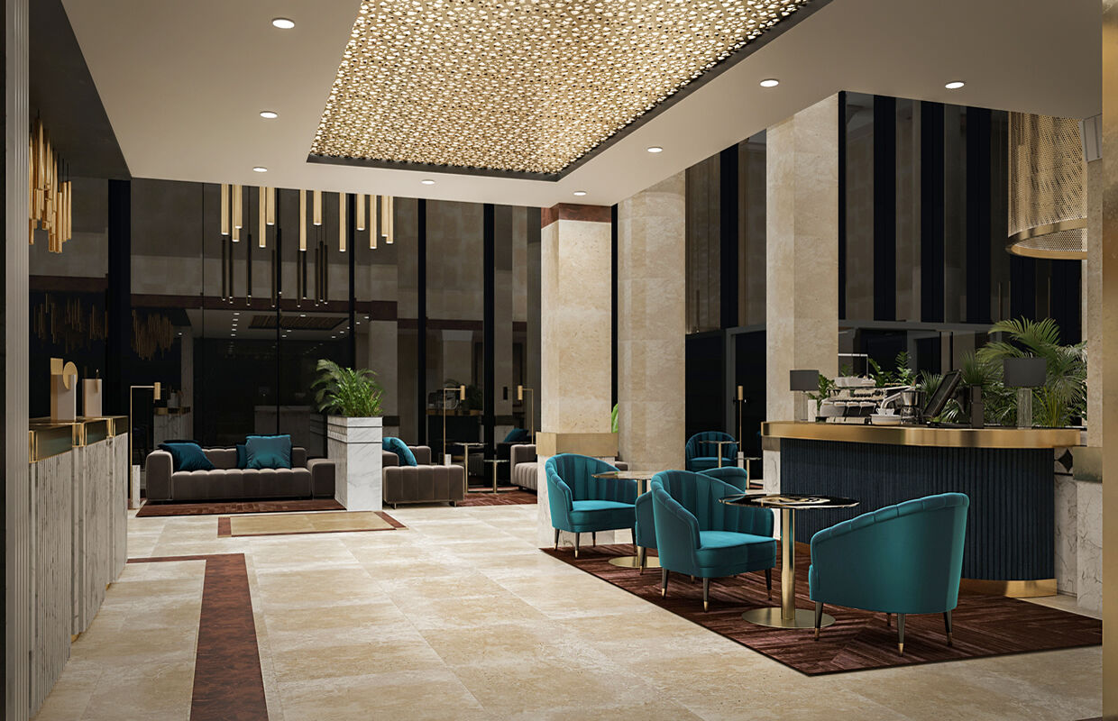 Arabic And Modern Hotel Interior