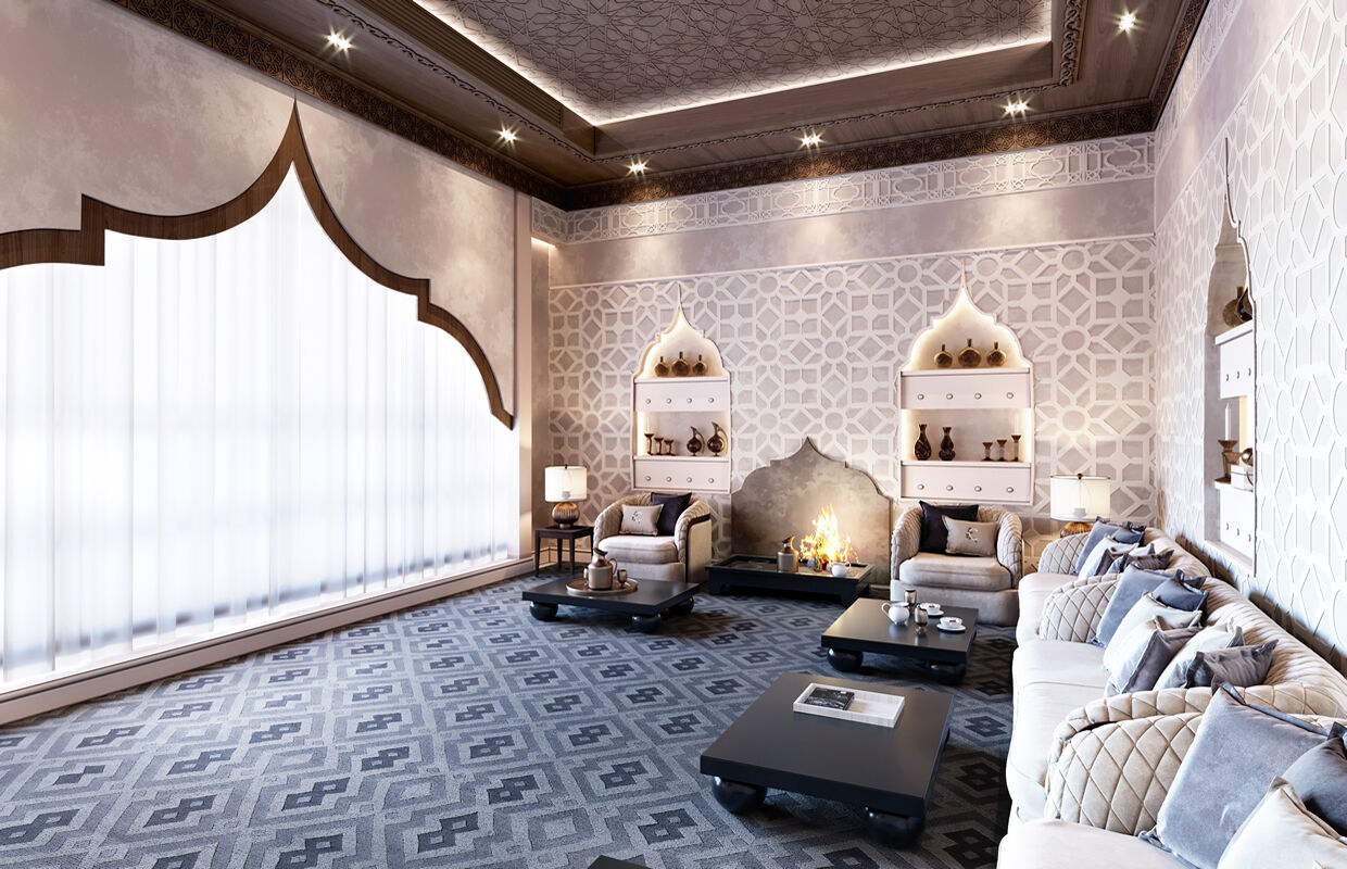 Islamic Style Interior Design 3D Islamic Majles Interior Design