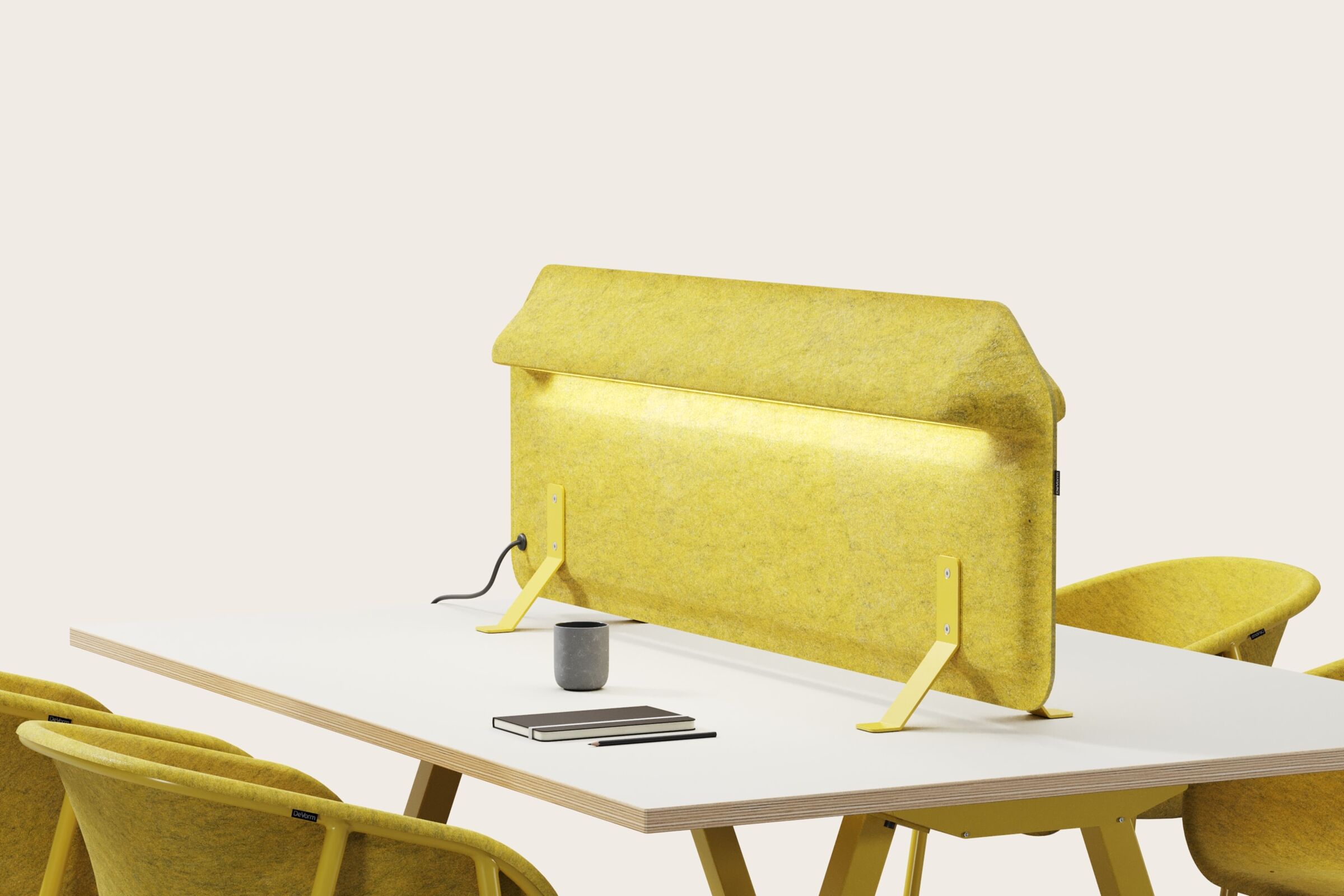 AK 2 Workplace Divider Lamp Standing per De Vorm | Archello