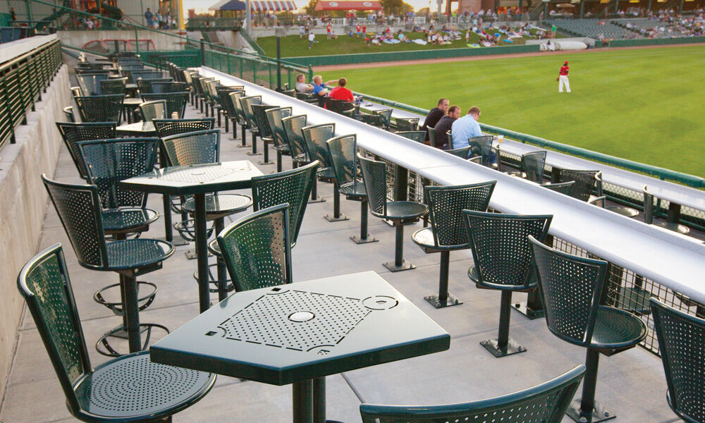 SiteScapes Inc. による Stadium Collection Tables and Chairs | Archello