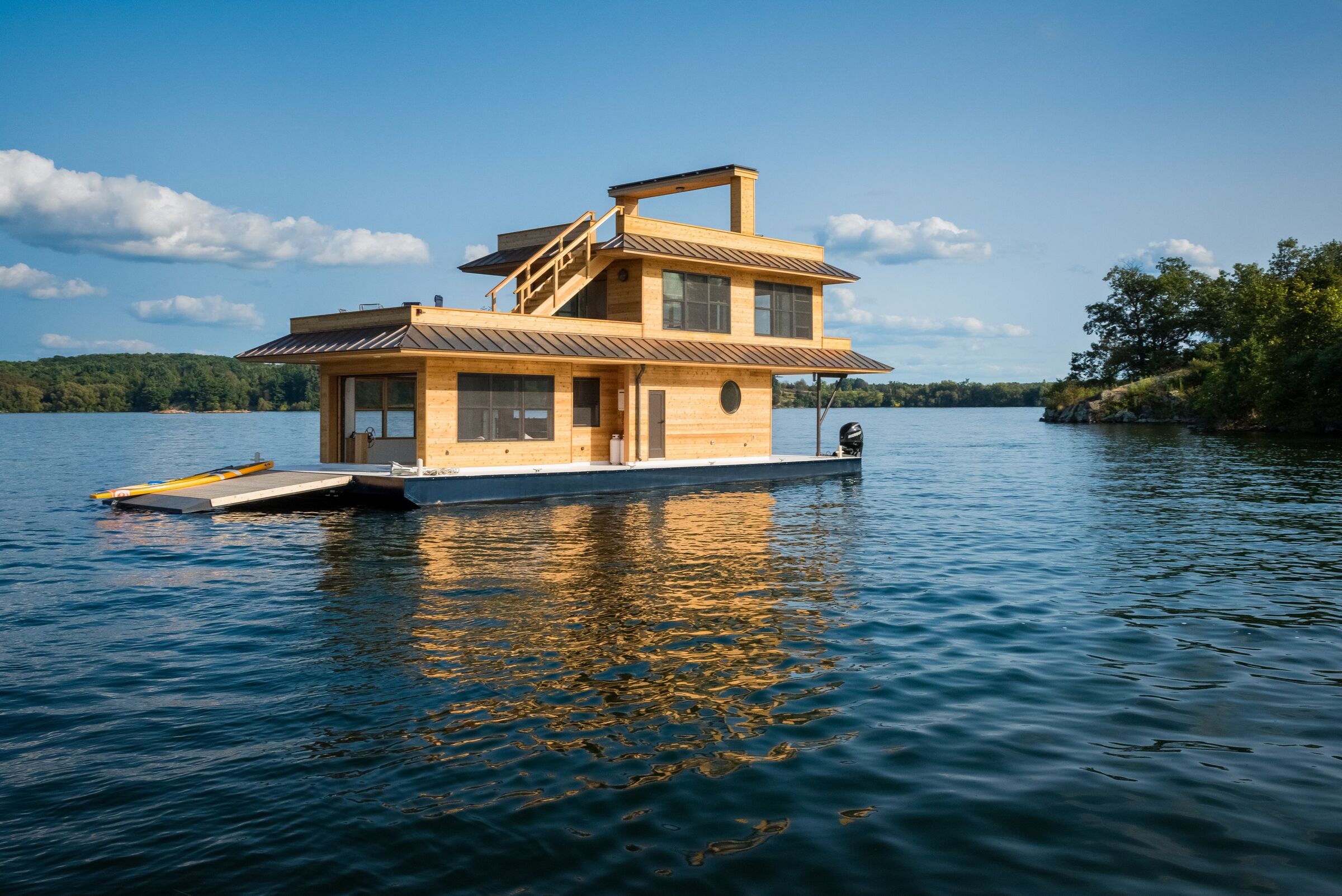 Gallery of St. Lawrence Barge Yacht, Float 52’ | Taylored Architecture ...