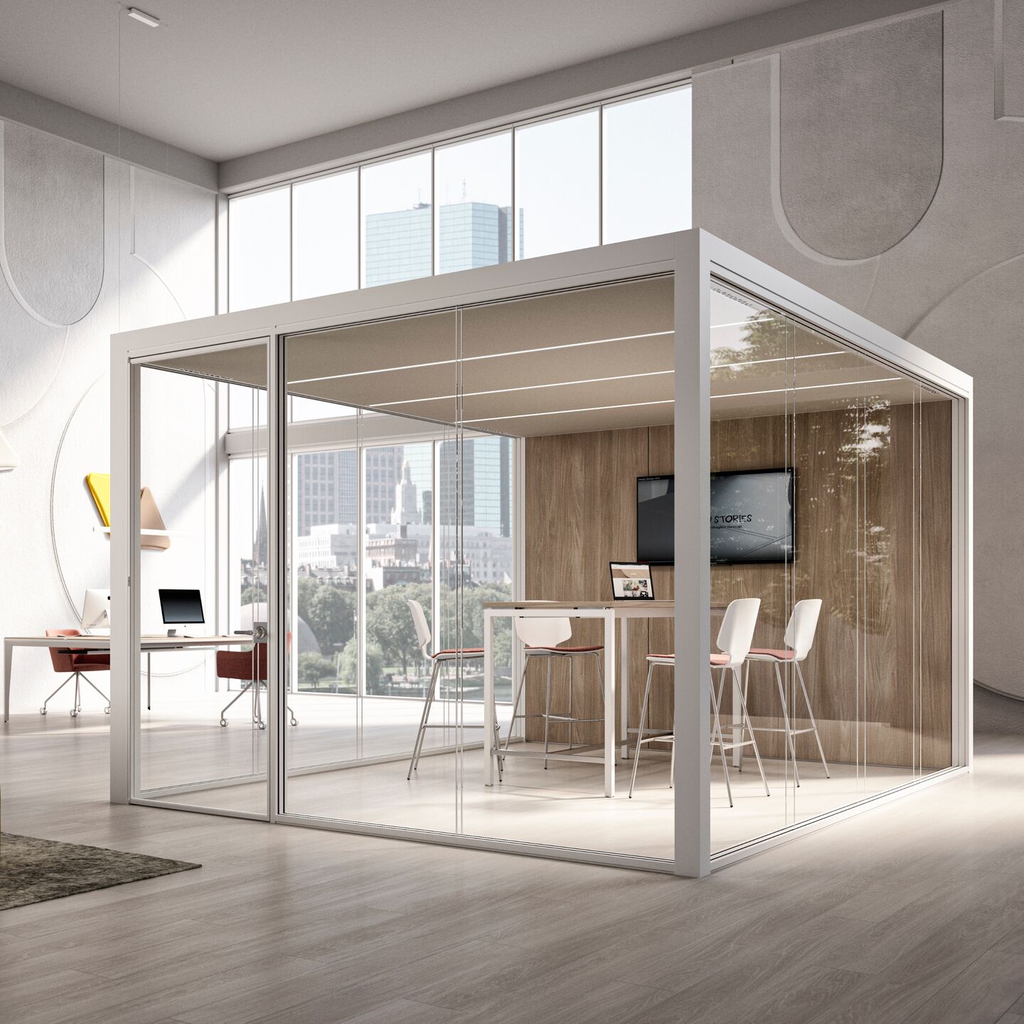 XCHANGE ACOUSTIC BOOTH - XW PARTITIONING per Quadrifoglio Group | Archello