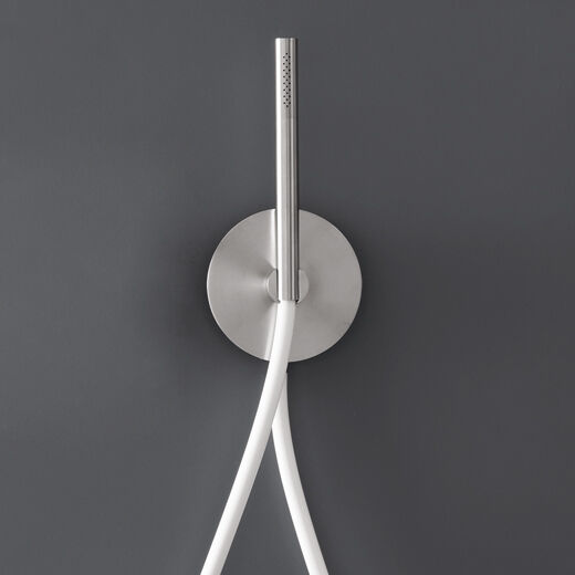 CIR04 - Wall mounted dual handle mixer with cylindrical hand shower Ø ...