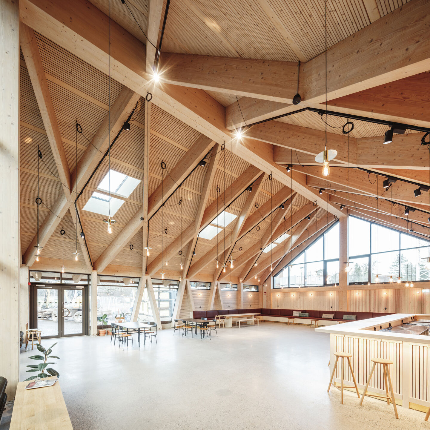 Timber structure houses a flexible restaurant program at Stockholm’s ...