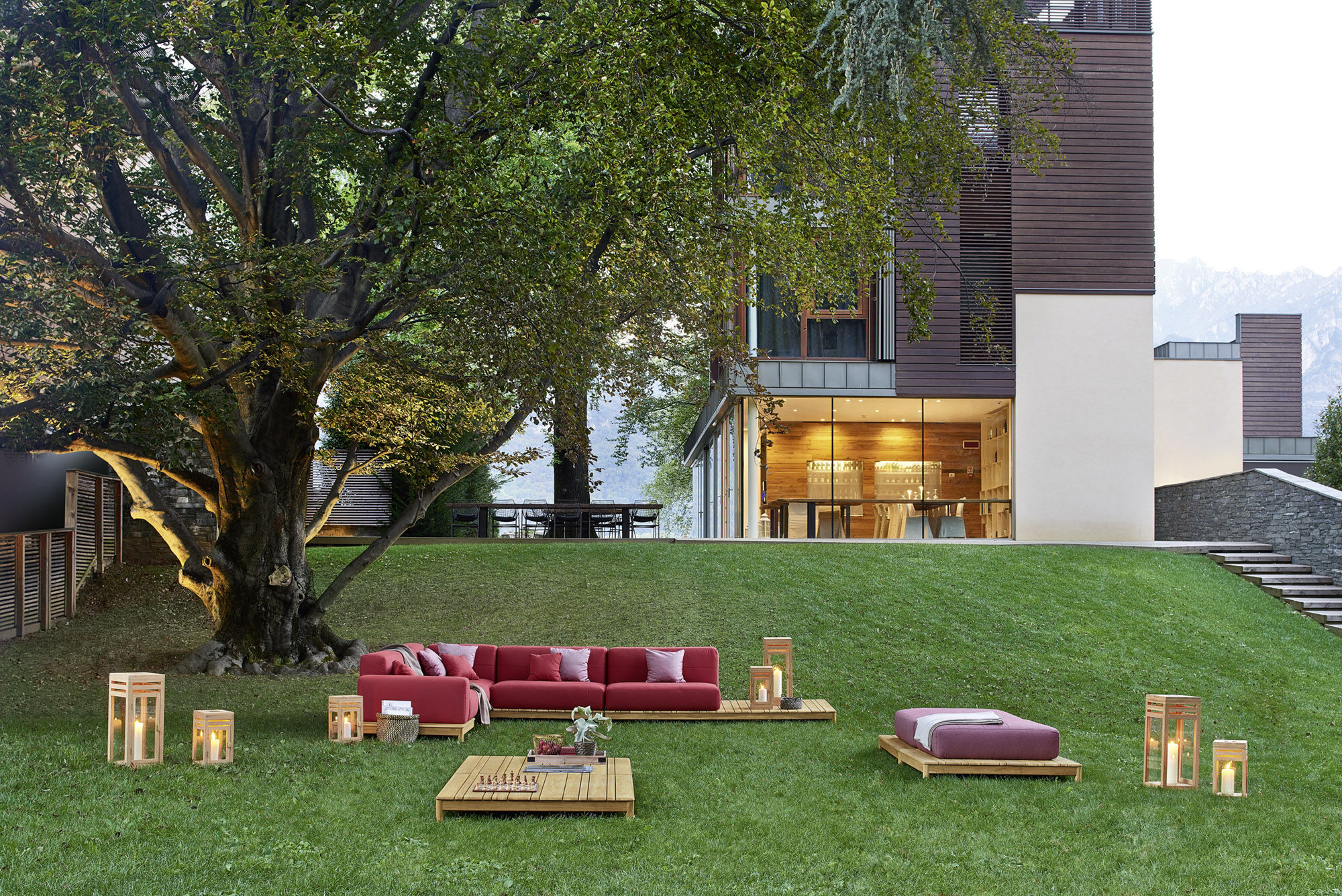 BARCODE outdoor textured wood furniture collection by Varaschin | Archello