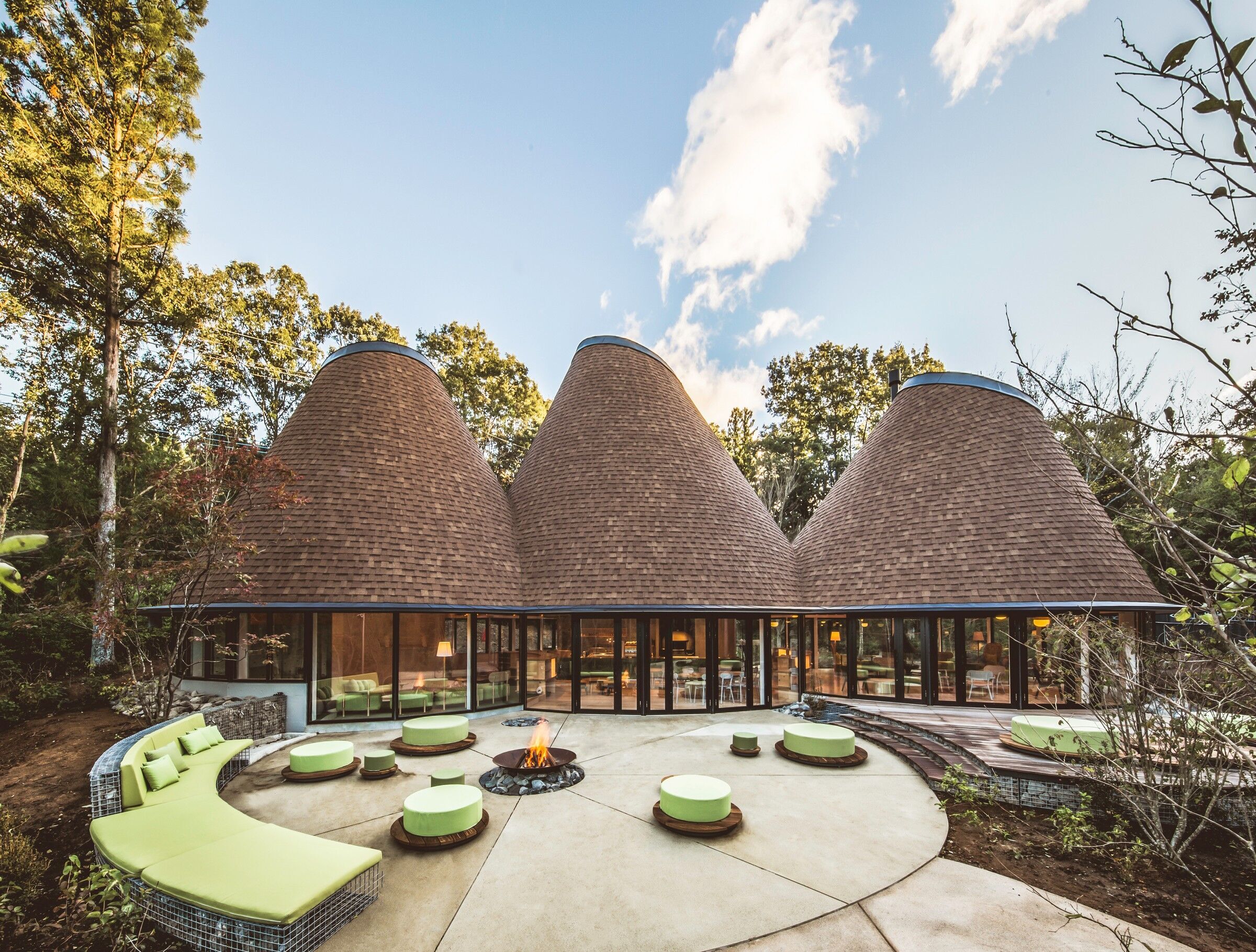 Lighthearted and playful PokoPoko Club House emerges from the forest ...