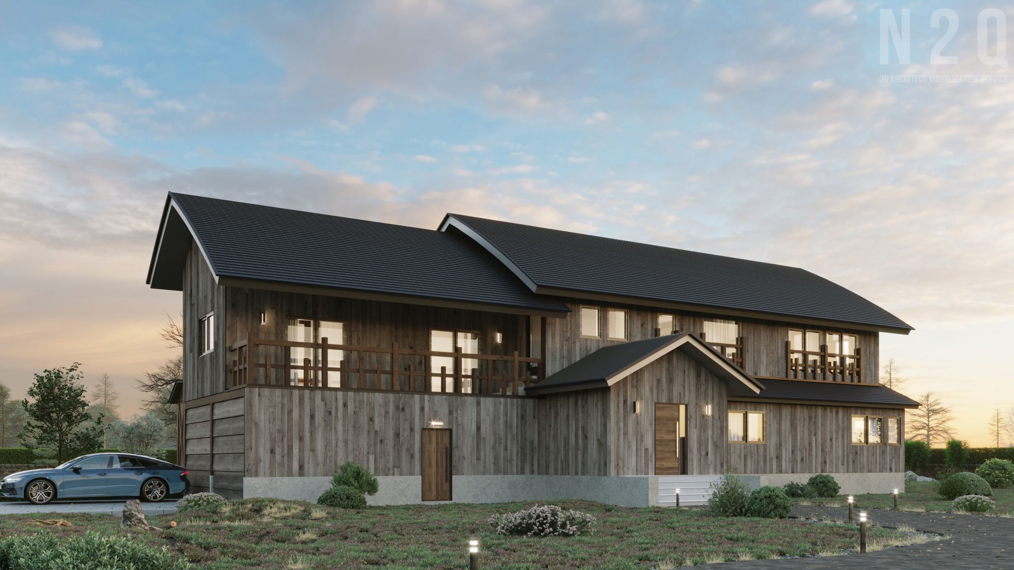 Nakamura House | N2Q Studio - Outsource 3D Rendering services | Archello