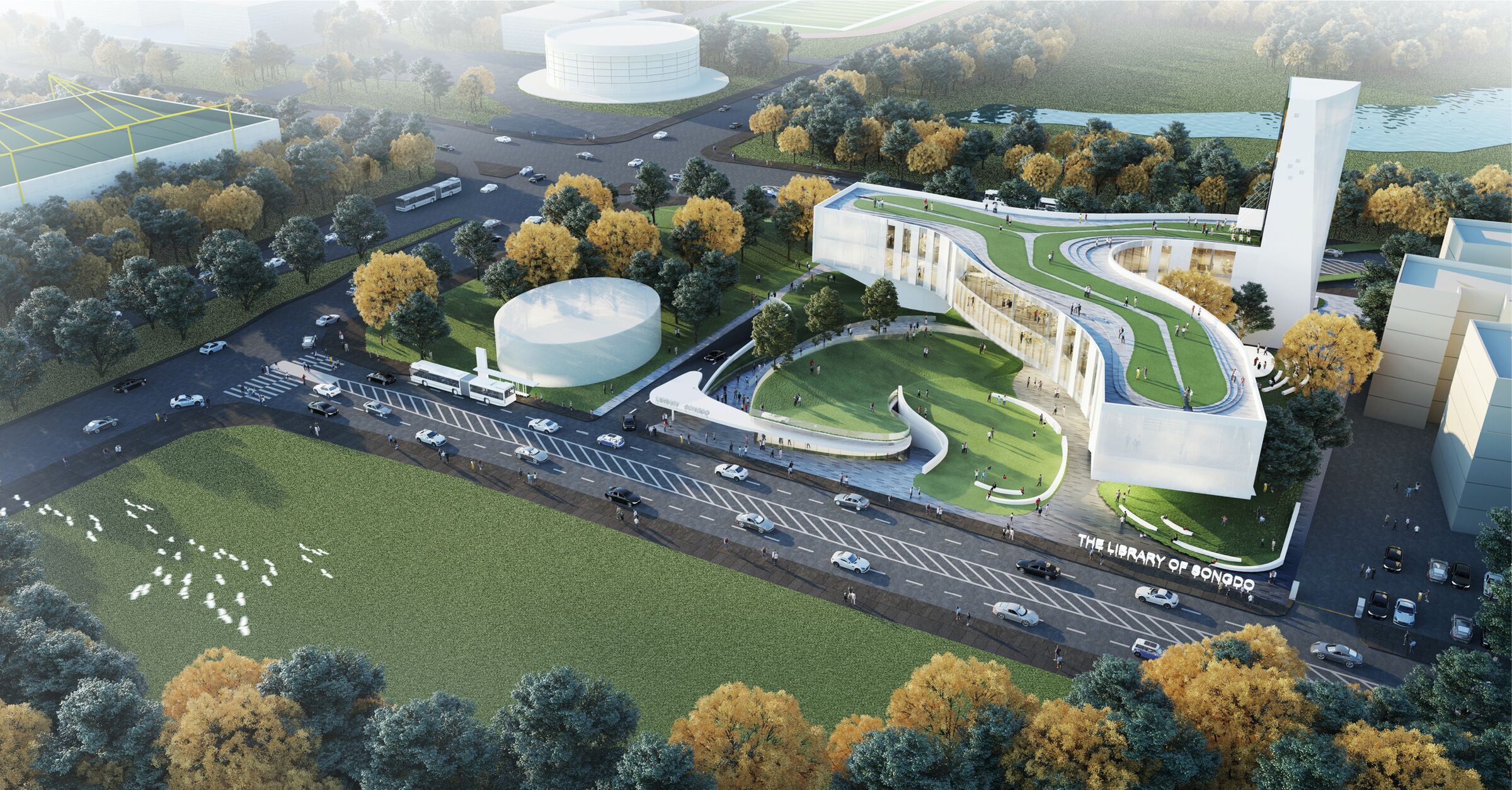 The Library of Songdo [Competition] | Ani Design | Archello