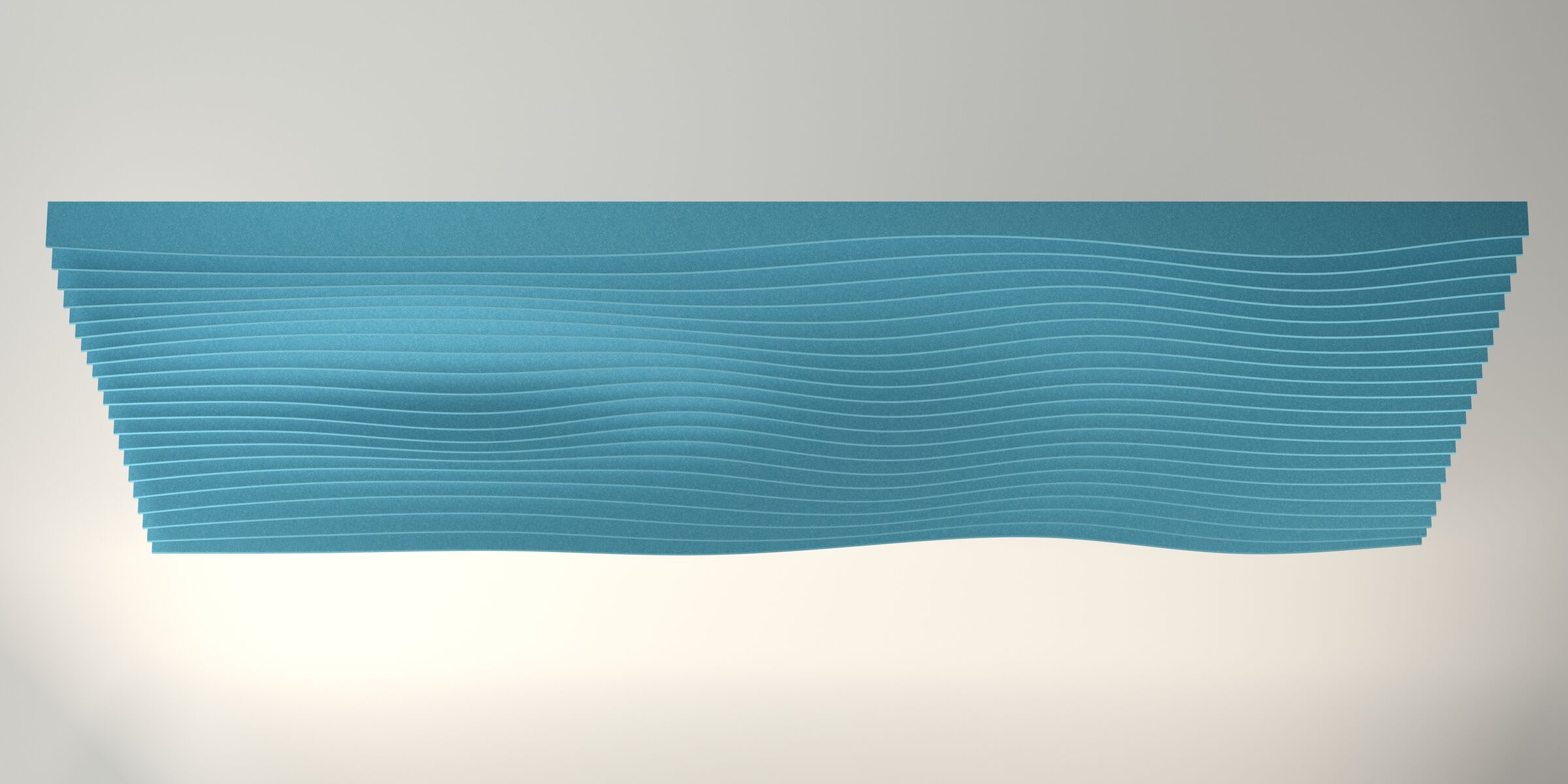 Acoustic Ceiling Baffle Wave Ripple Bespoke van Impact Acoustic | Archello