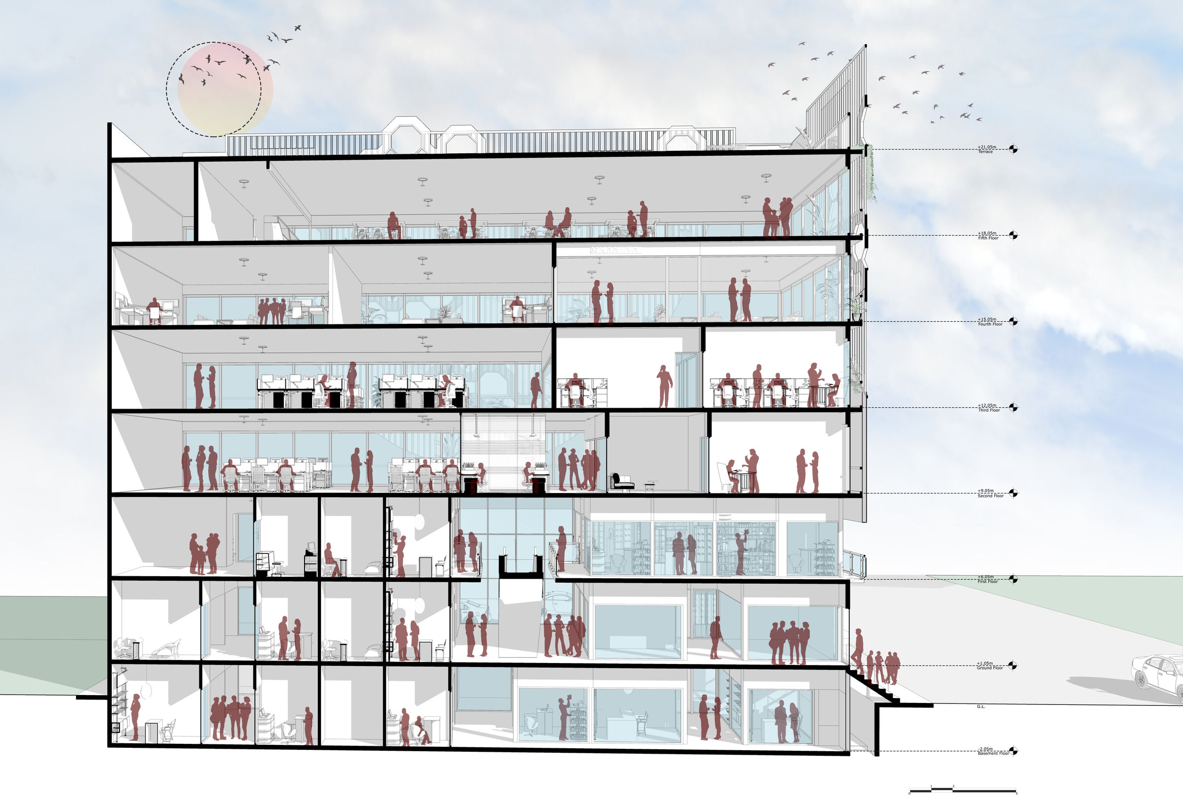 Veiled commercial complex | A.J Architects | Media - Renders | Archello