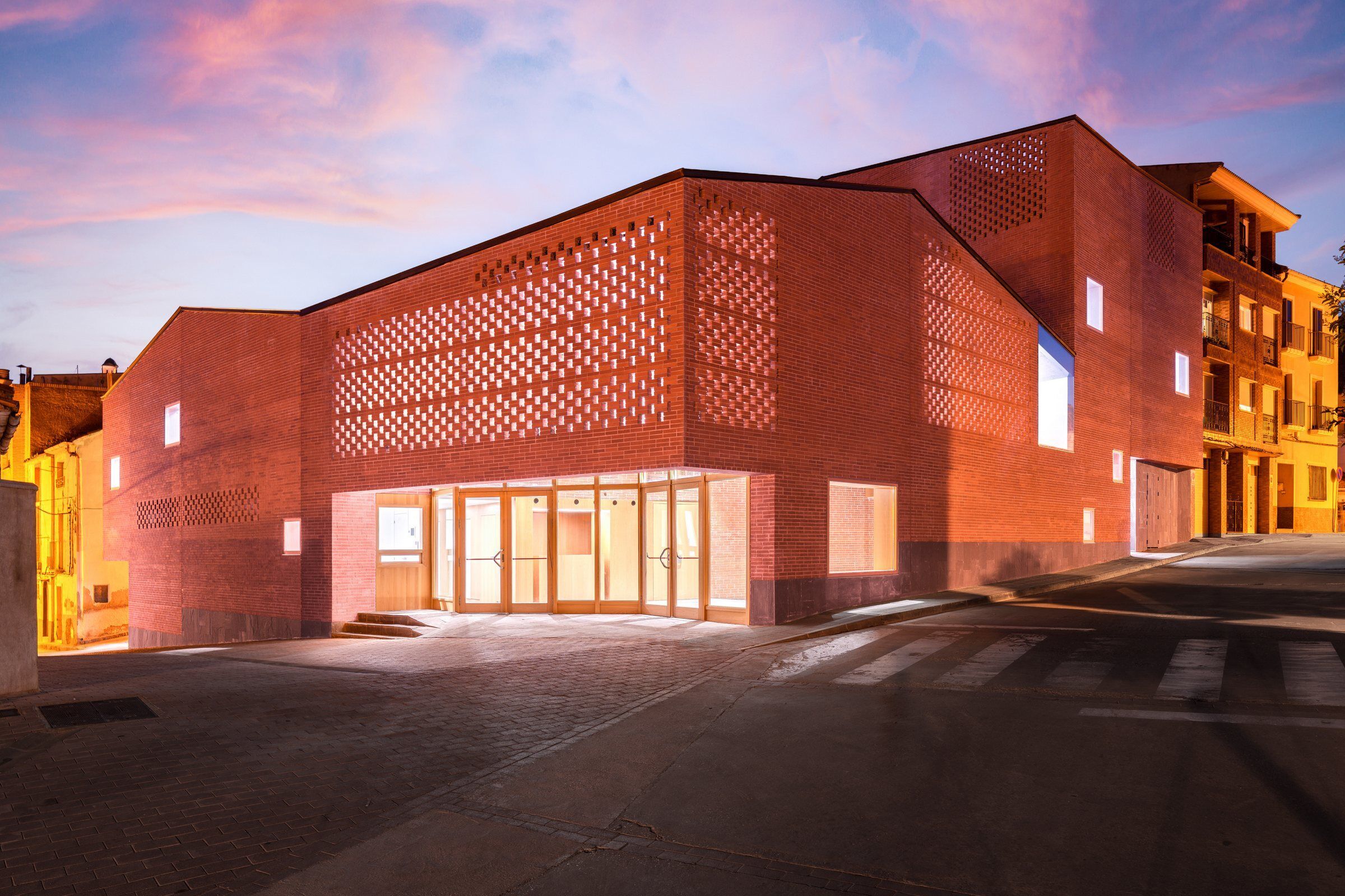 Auditorium–Theatre in old Illueca features an unobtrusive form clad ...