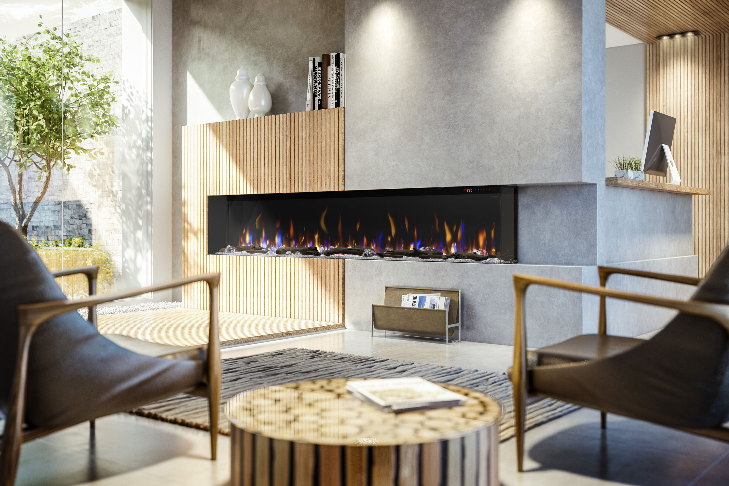 100" IgniteXL BOLD Linear Electric Fireplace par {marque} | Archello