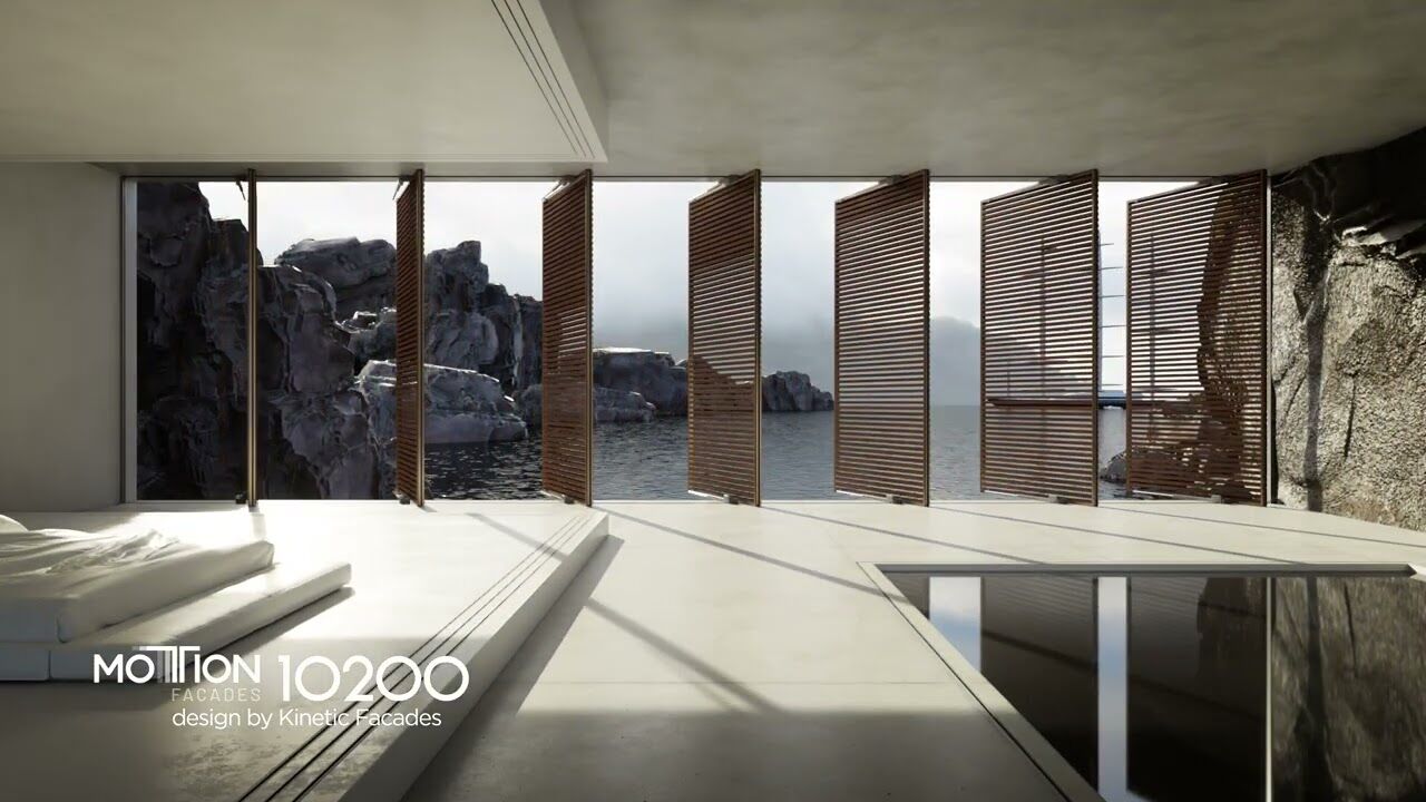 Motion 10200 - Kinetic Facade Shading, Horizontal Pivot Shading System ...