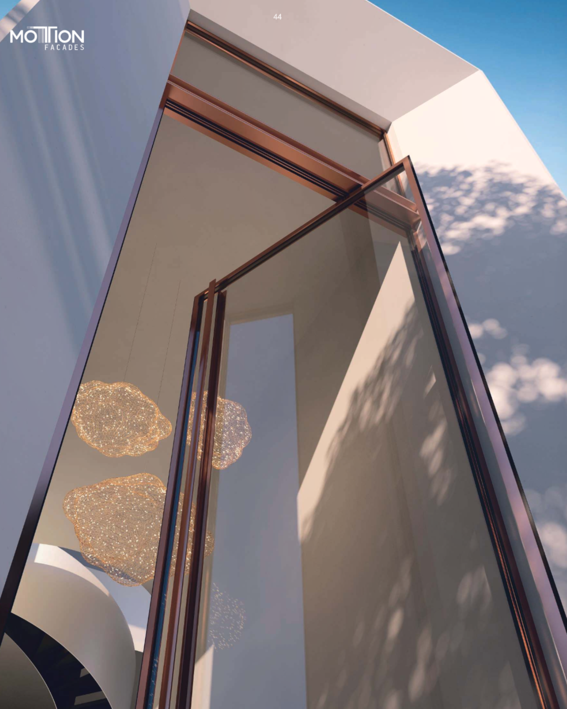 Motion 11000 - Minimal Super Slim Pivot Door System by MOTION FACADES ...