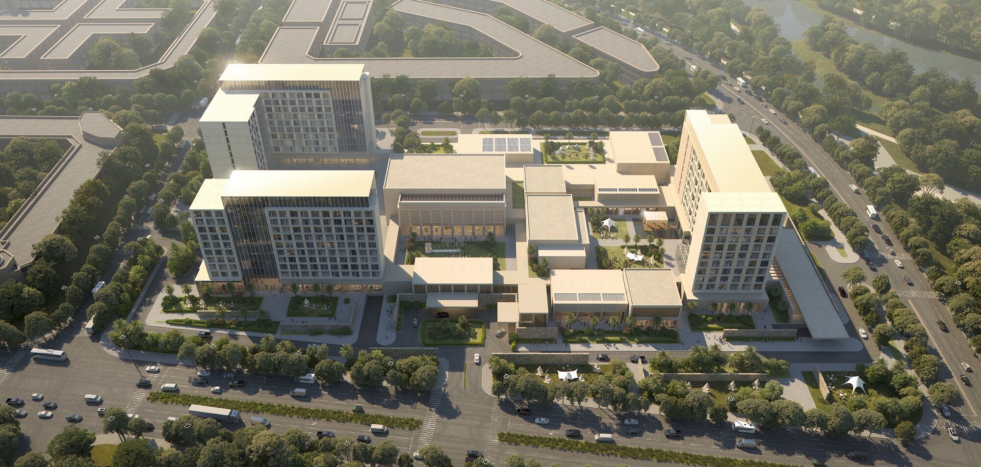 Gallery of CGDG Korla Renaissance Hotel and Courtyard Hotel | Aedas | Media - 1