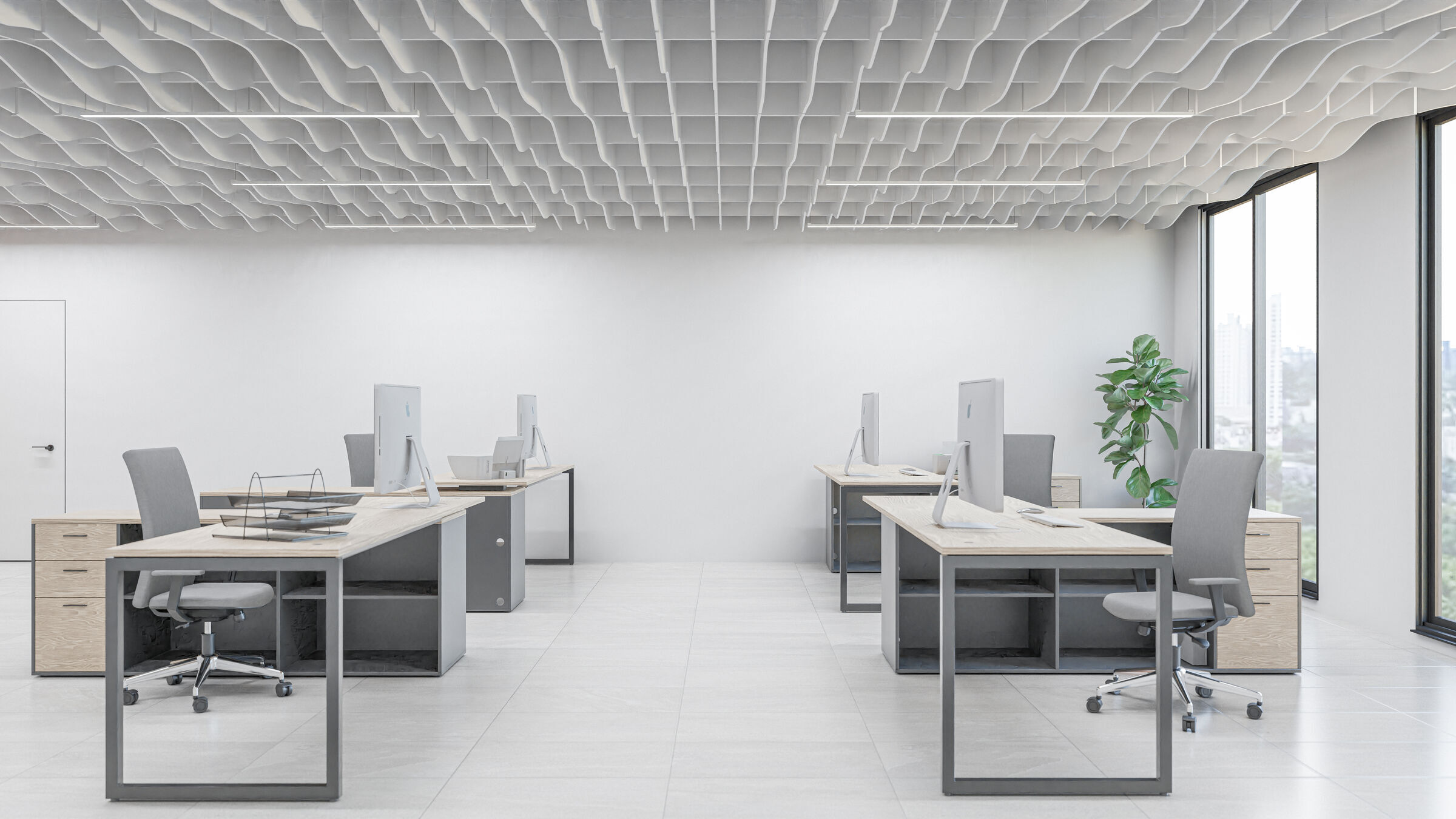 Blaffe - PET Felt Ceiling System by MATERIAL LOGIQ | Archello