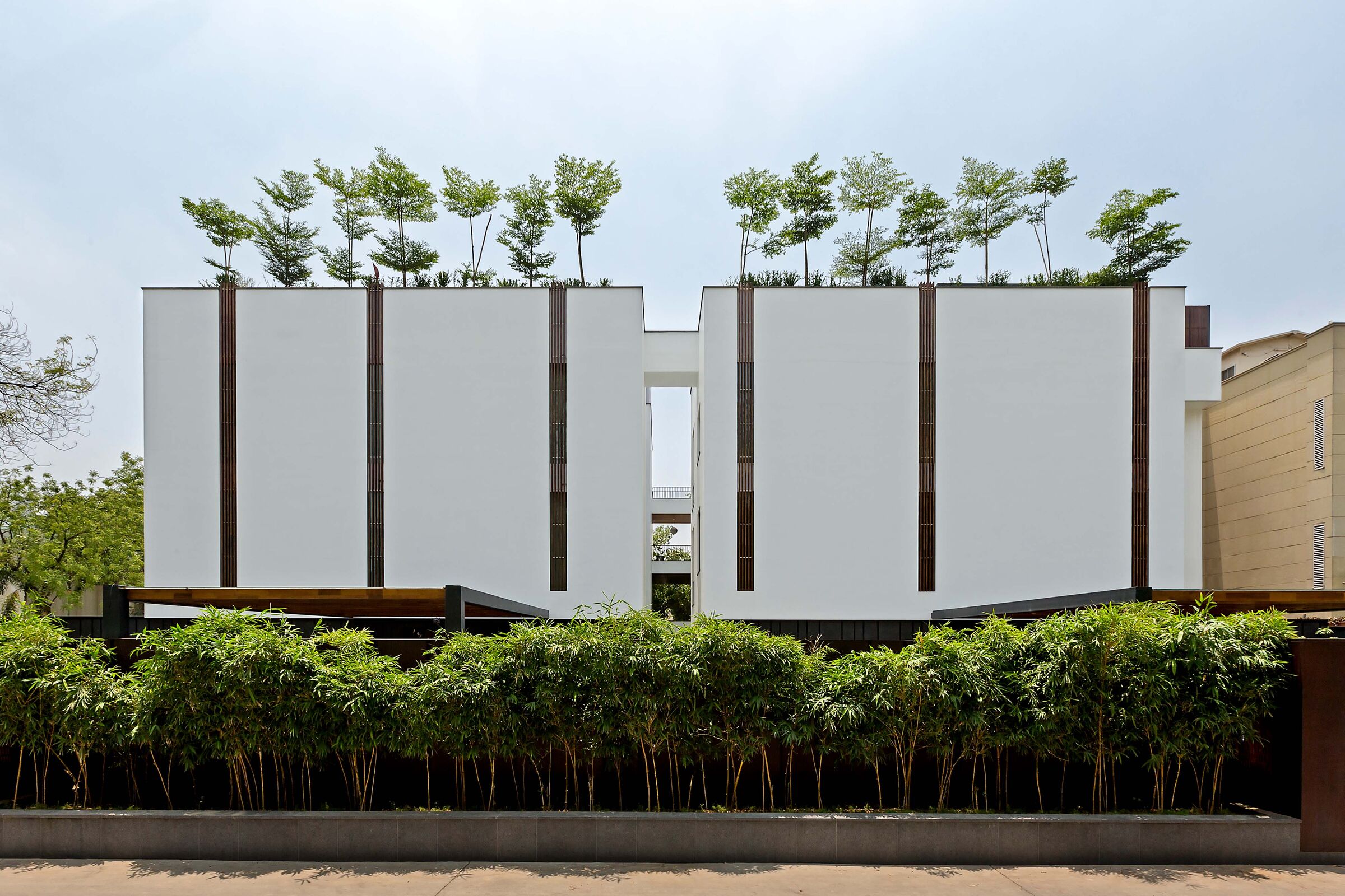 Twin cubes and a court | Studio Lotus | Archello